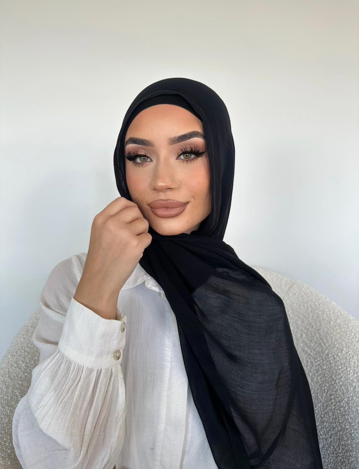 Shop Lightweight Onyx Hijabs & Shawls Online | The Hijab Label